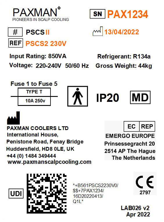 US Identification Labels - Paxman